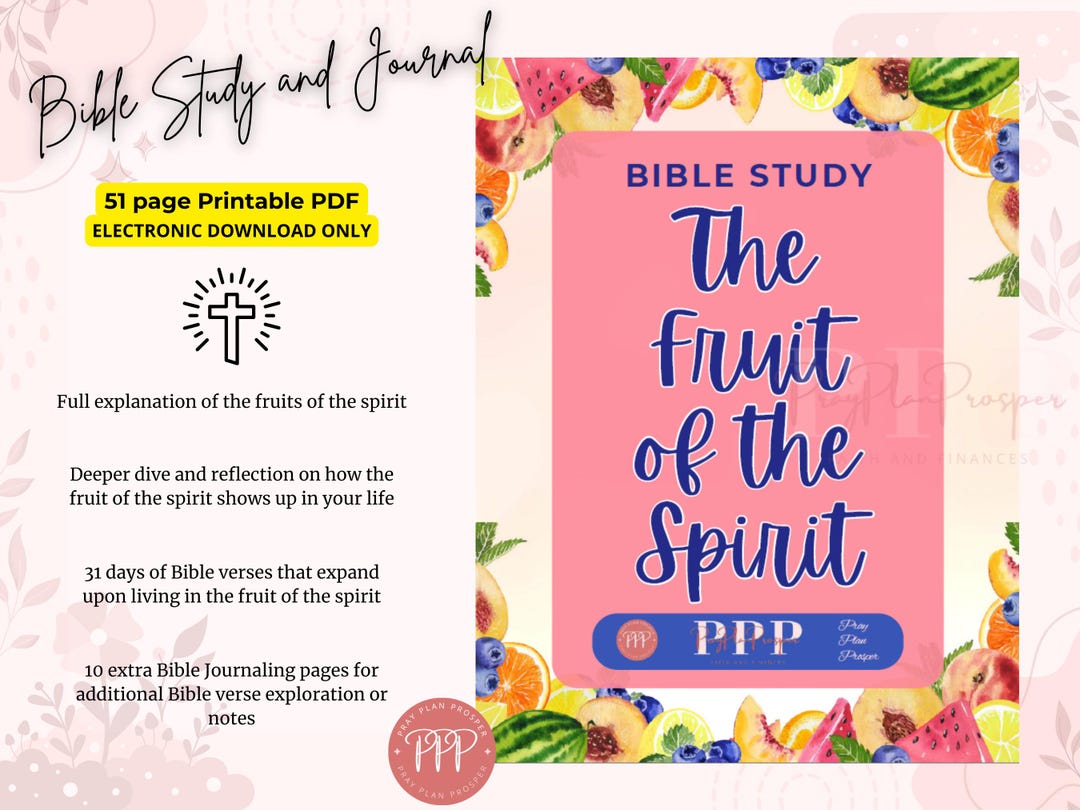 Fruit of the Spirit Bible Study Journal | 31 Day Christian PDF | Bible ...
