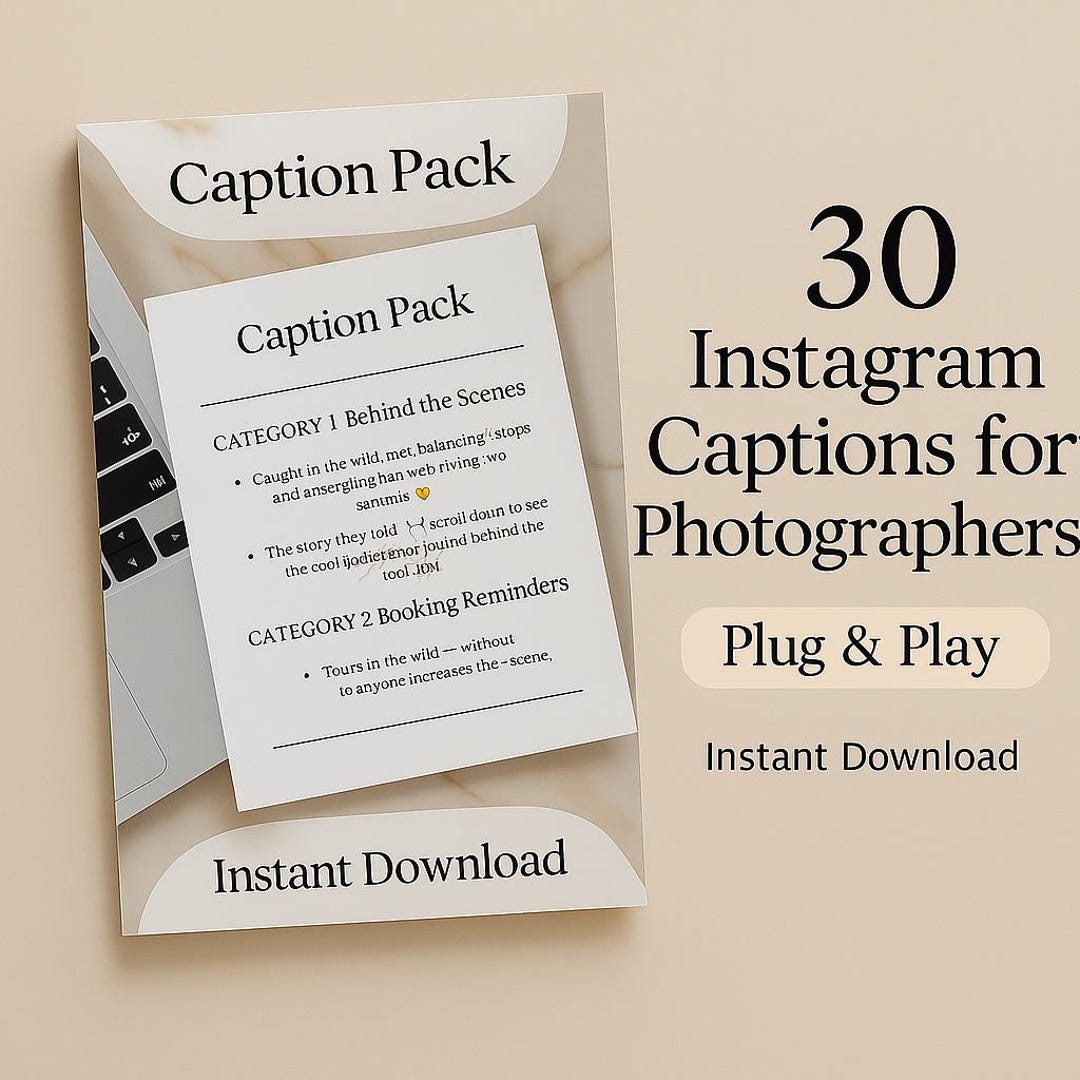 30 Instagram Captions for Photographers (plug & Play) - Etsy