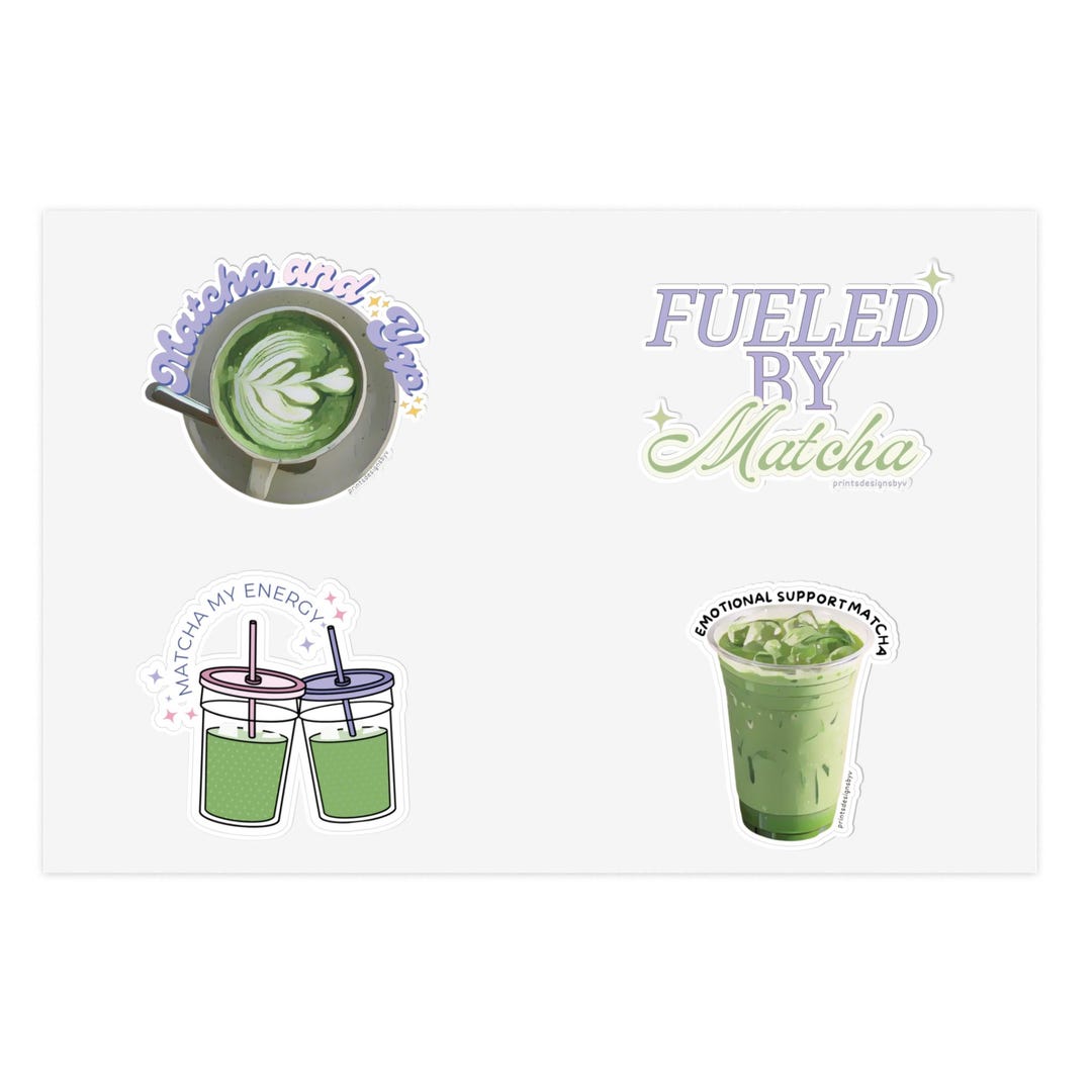 Matcha Sticker Sheet - Etsy