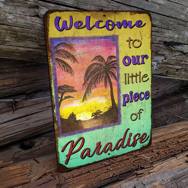 Our Little Piece of Paradise Signs - Etsy
