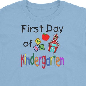 First Day of Kindergarten Back to School Child's Youth - Etsy