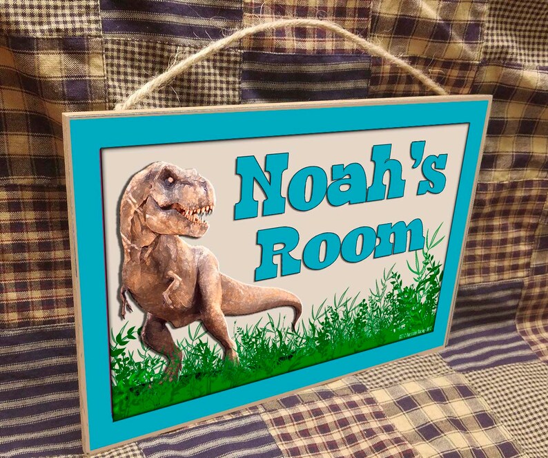 Personalized T Rex Dinosaur Kids Name Room Baby Nursery - Etsy