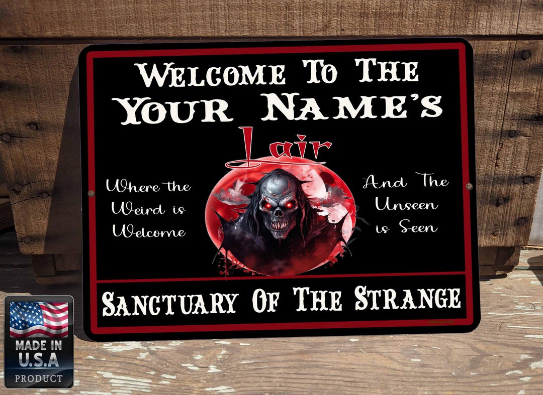 Personalized Welcome to the ("your Name's") Lair Sanctuary of the ...