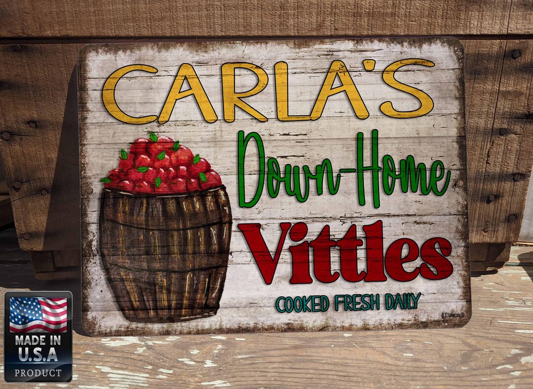 Personalized (your Name's) Down-home Vittles Cooked Fresh Daily Apple ...