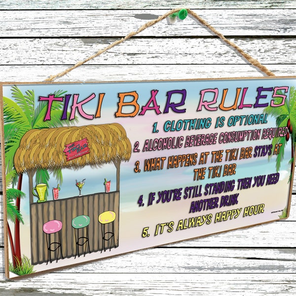 Bar Rules Sign - Etsy