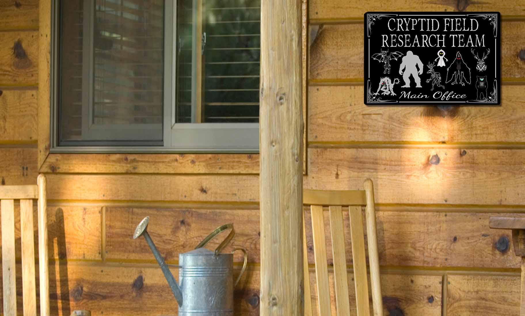 Cryptid Field Research Team Main Office 9" X 12" Metal SIGN Wall Plaque ...