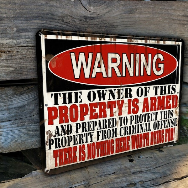 Metal Warning Signs - Etsy