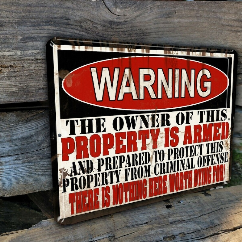 Metal Warning Signs - Etsy