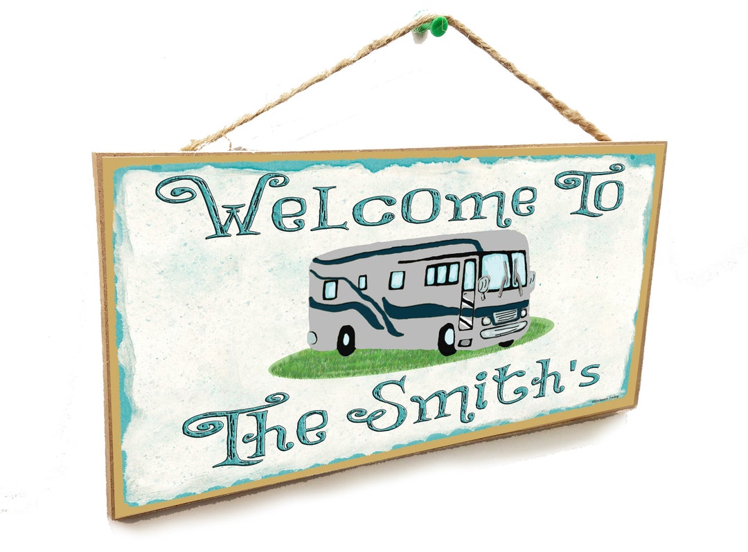 Personalized Welcome the your Name's Motorhome RV 5 X 10 Camping SIGN ...