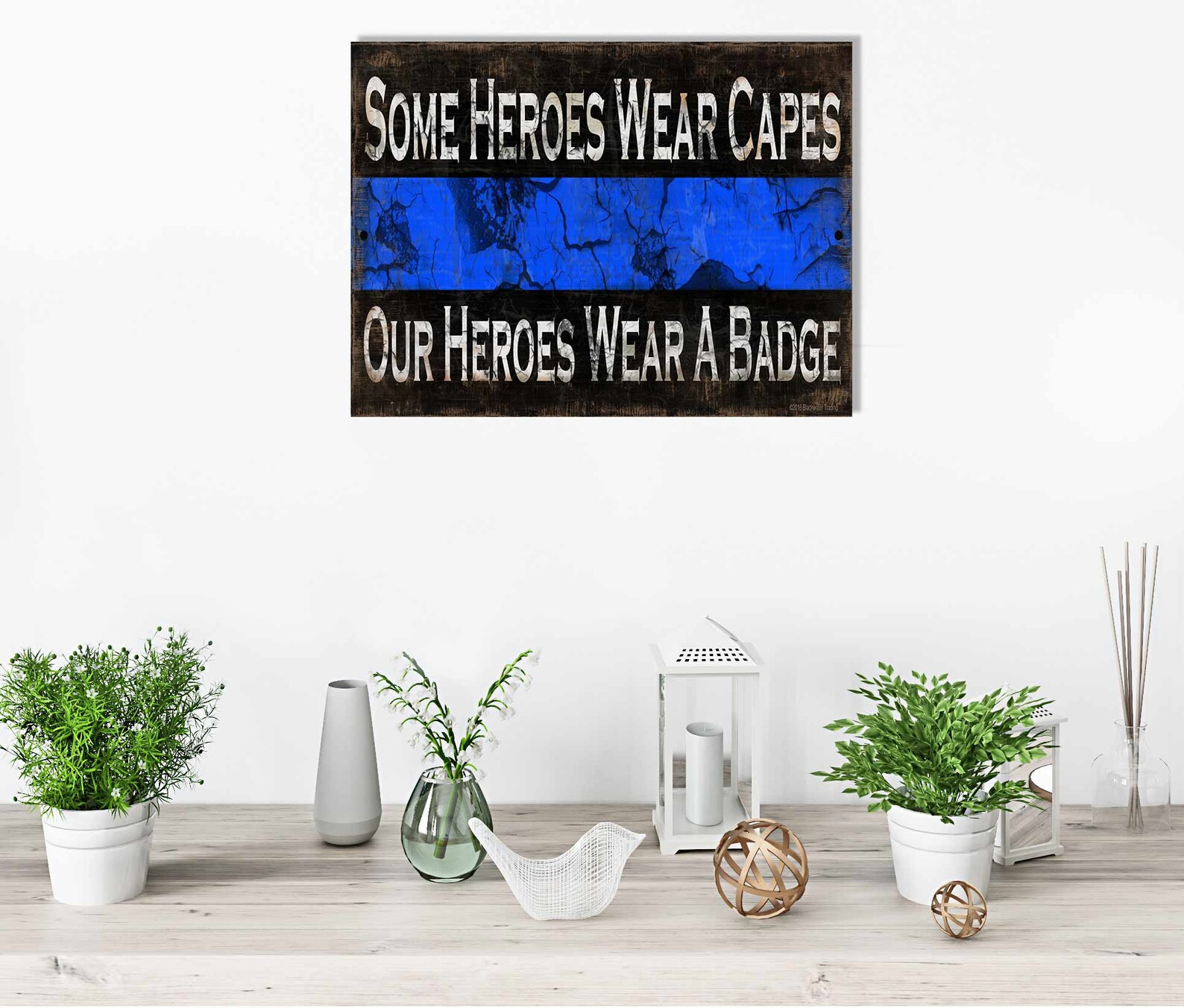 Some Heroes Wear Capes Our Heroes Wear A Badge Thin Blue Line Police ...