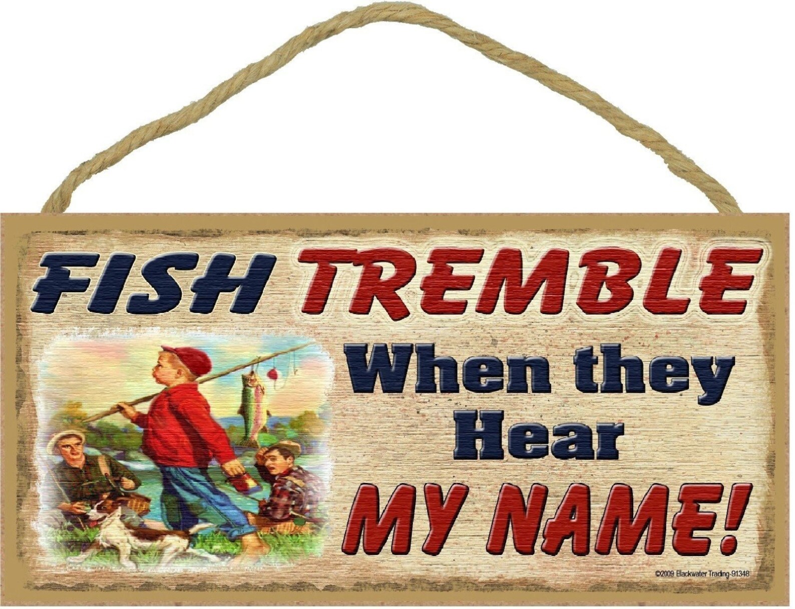 FISH Tremble When They Hear My Name SIGN Little Boy with Big | Etsy