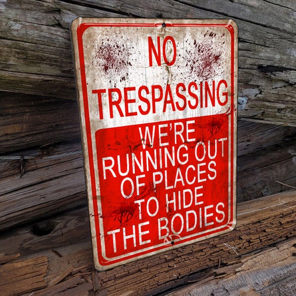 Hide the Bodies Sign - Etsy