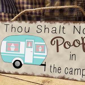 Thou Shalt Not Poop in the Camper RV Travel Trailer Bath Bathroom ...