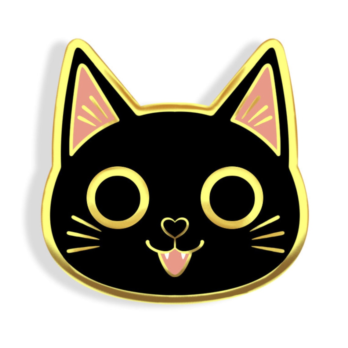 Black Cat Enamel Pin | Etsy
