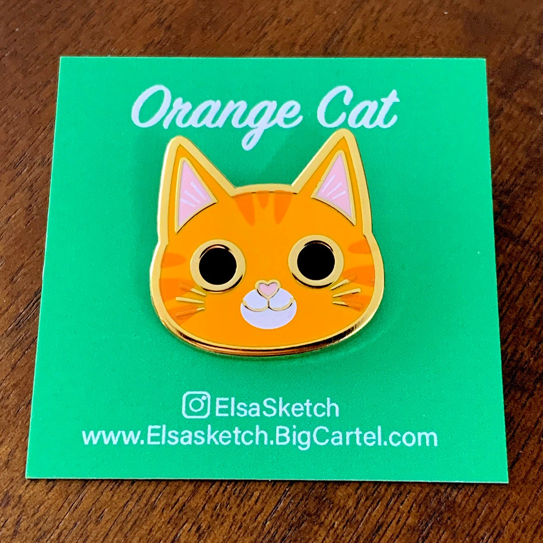 Orange Tabby Cat Enamel Pin - Etsy