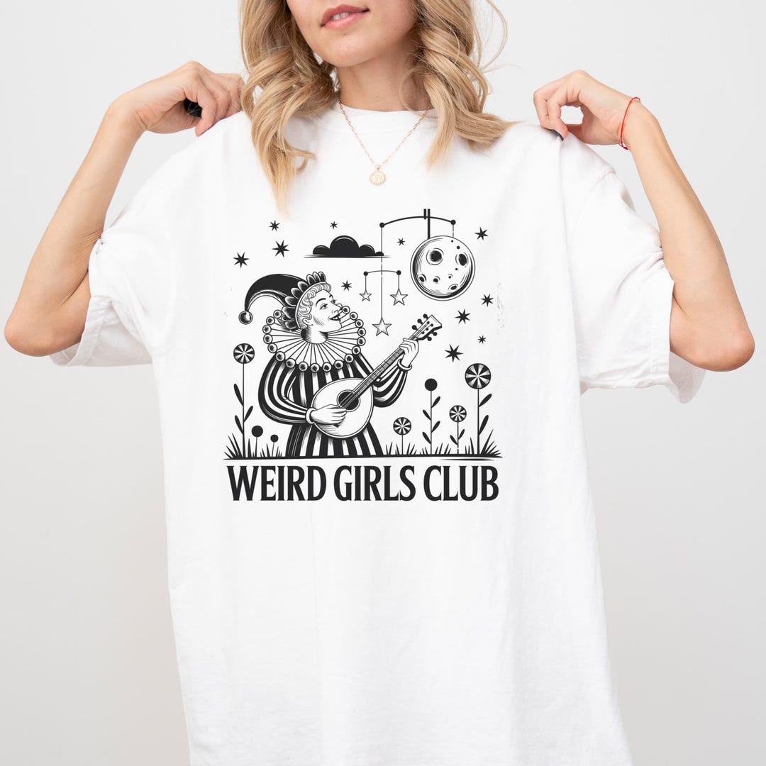 Weird Girls Club T-shirt: Retro Clown Graphic, Soft Grunge Style - Etsy