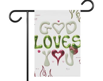 God Loves You Garden & House Banner - Etsy