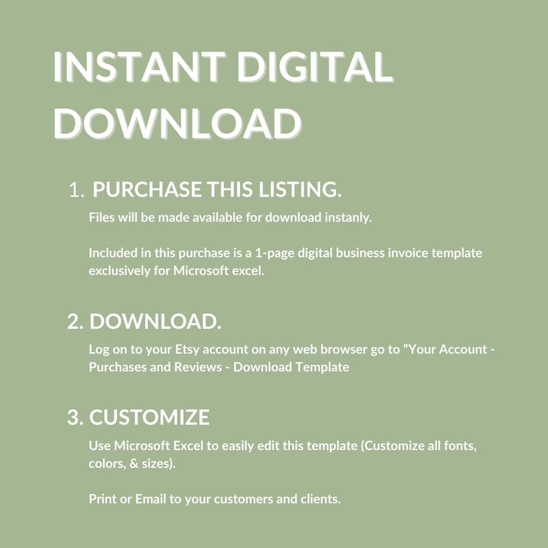 Invoice Template | MS Excel Template | Customizable & Professional ...