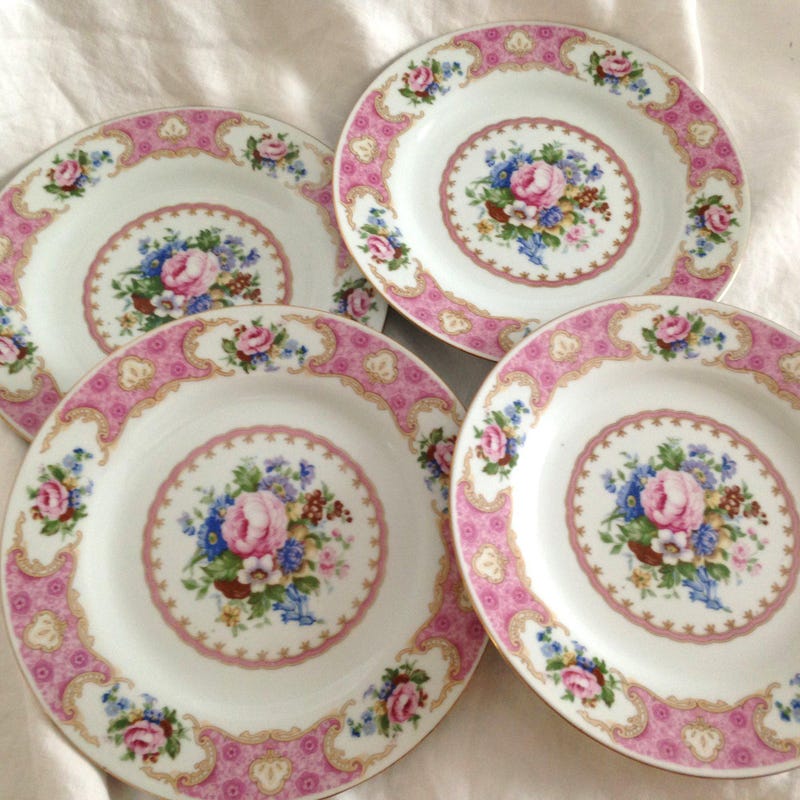 Floral China Plates - Etsy