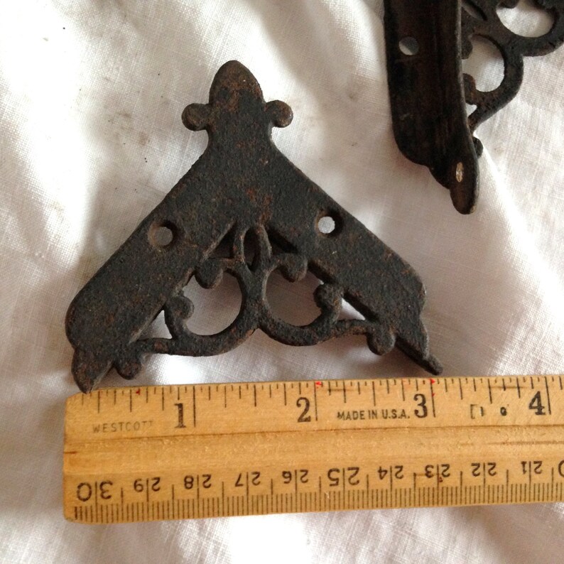 Antique Victorian Cast Iron Corner Bracket, QTY Options, Screen Door ...