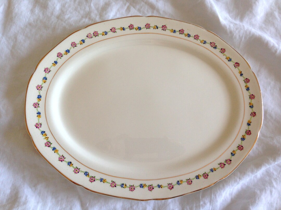 Oval Vintage Serving Platter, American Made Crooksville Dish 11 Inches ...