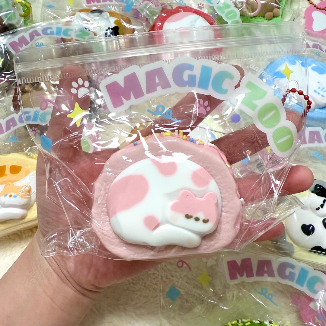Taba Cat Squishy Toy Cute Design With Key Chain Attachment Bag Charm ...