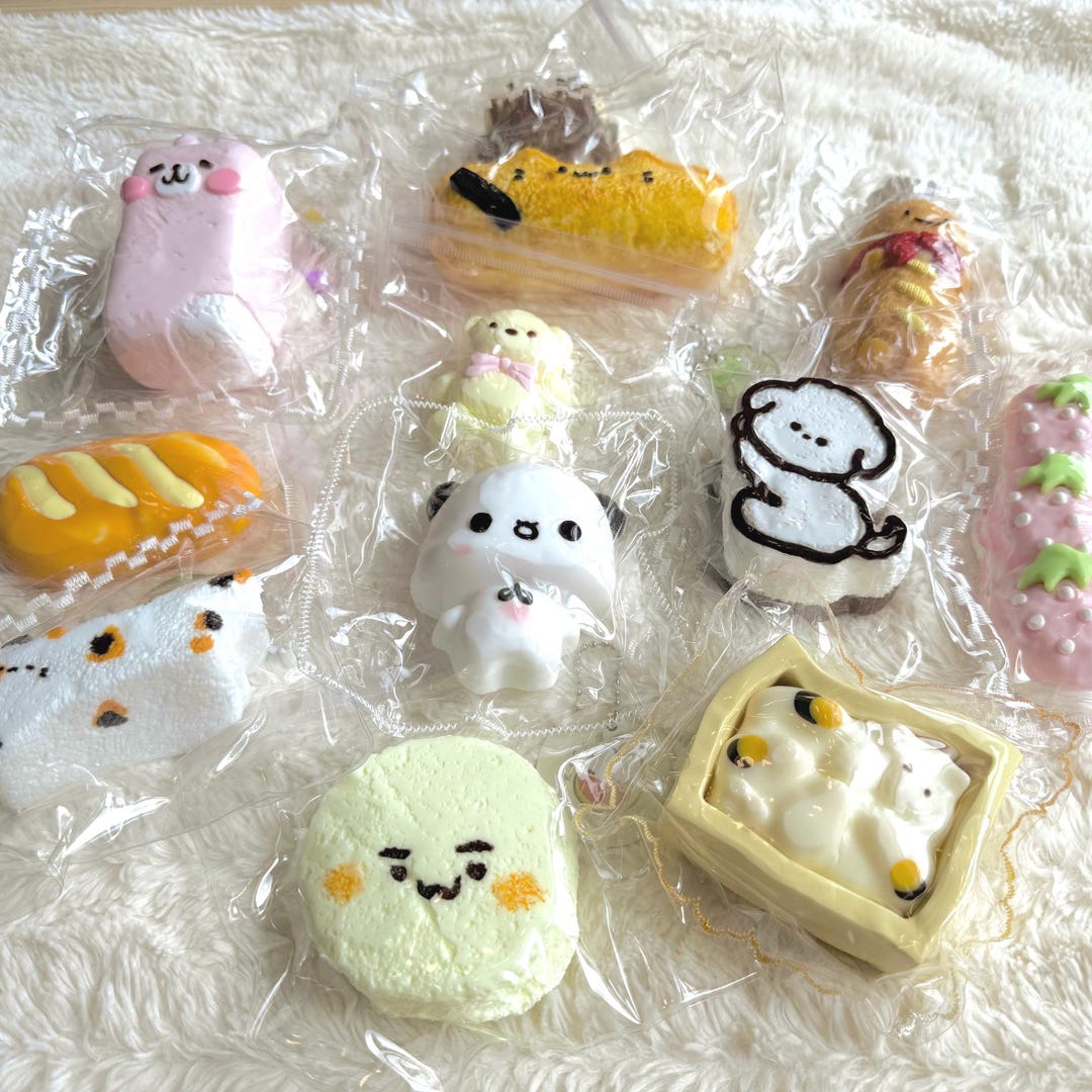 Taba Squishy Toy Cute Designs Sewn Bag Squeezetoy | Stress Relief ...