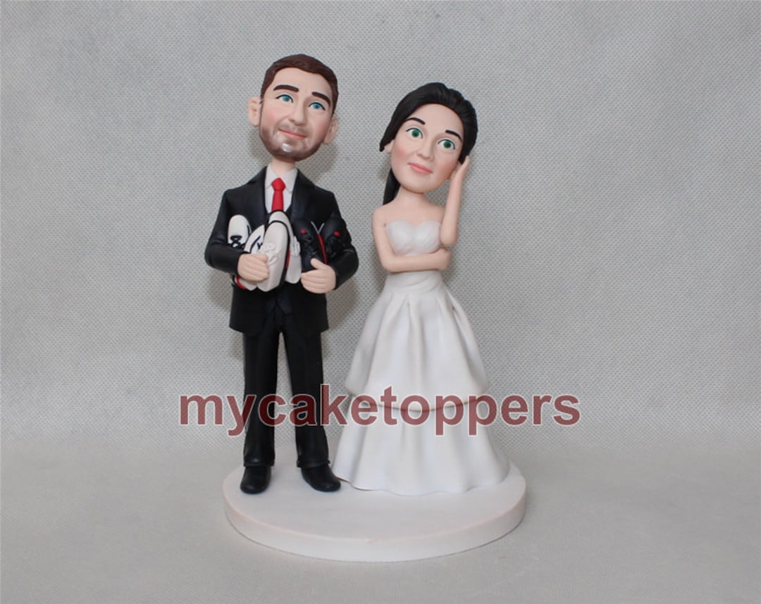 Custom Wedding Cake Topper: Personalized Figurine, Funny Couple - Etsy