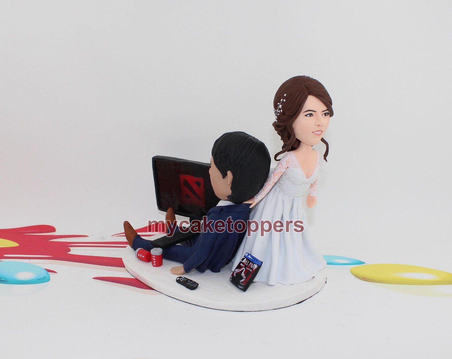 Cake Topper Wedding Bobblehead Custom Cake Topper Wedding Topper Custom ...