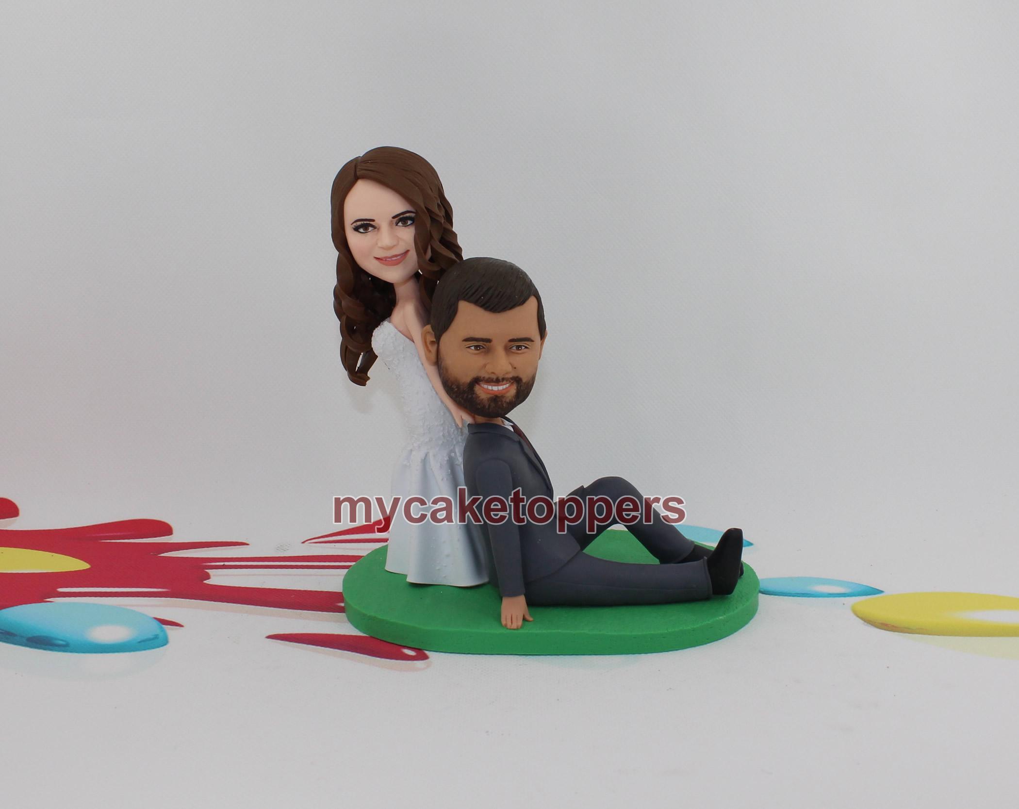 Custom Wedding Bobblehead Cake Topper, Indian Sari, Personalized Gift ...