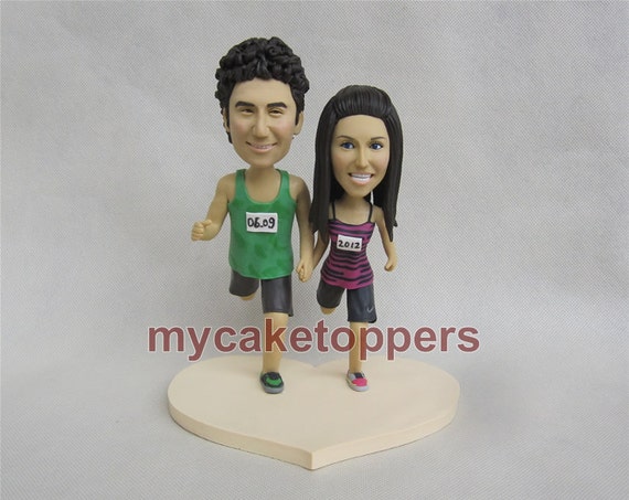 Running Wedding Cake Topper Cake Topper Look Like Youracing | Etsy