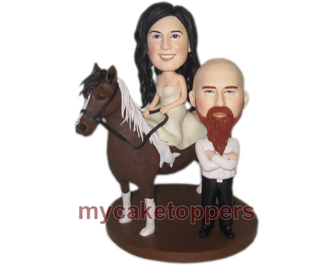 Riding Horse Custom Wedding Cake Topper - Etsy
