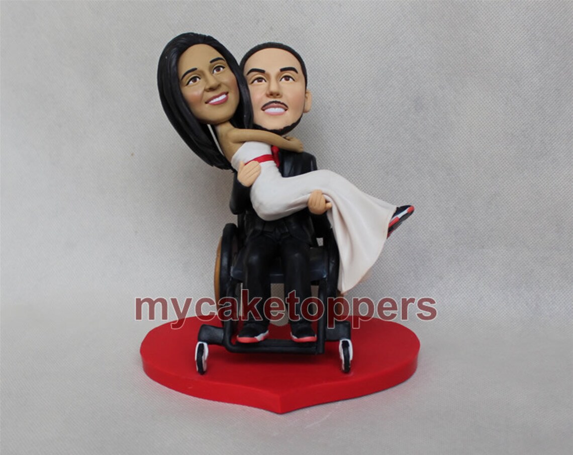 Wheelchair Wedding Cake Topper Disable Wedding Cake Topper - Etsy