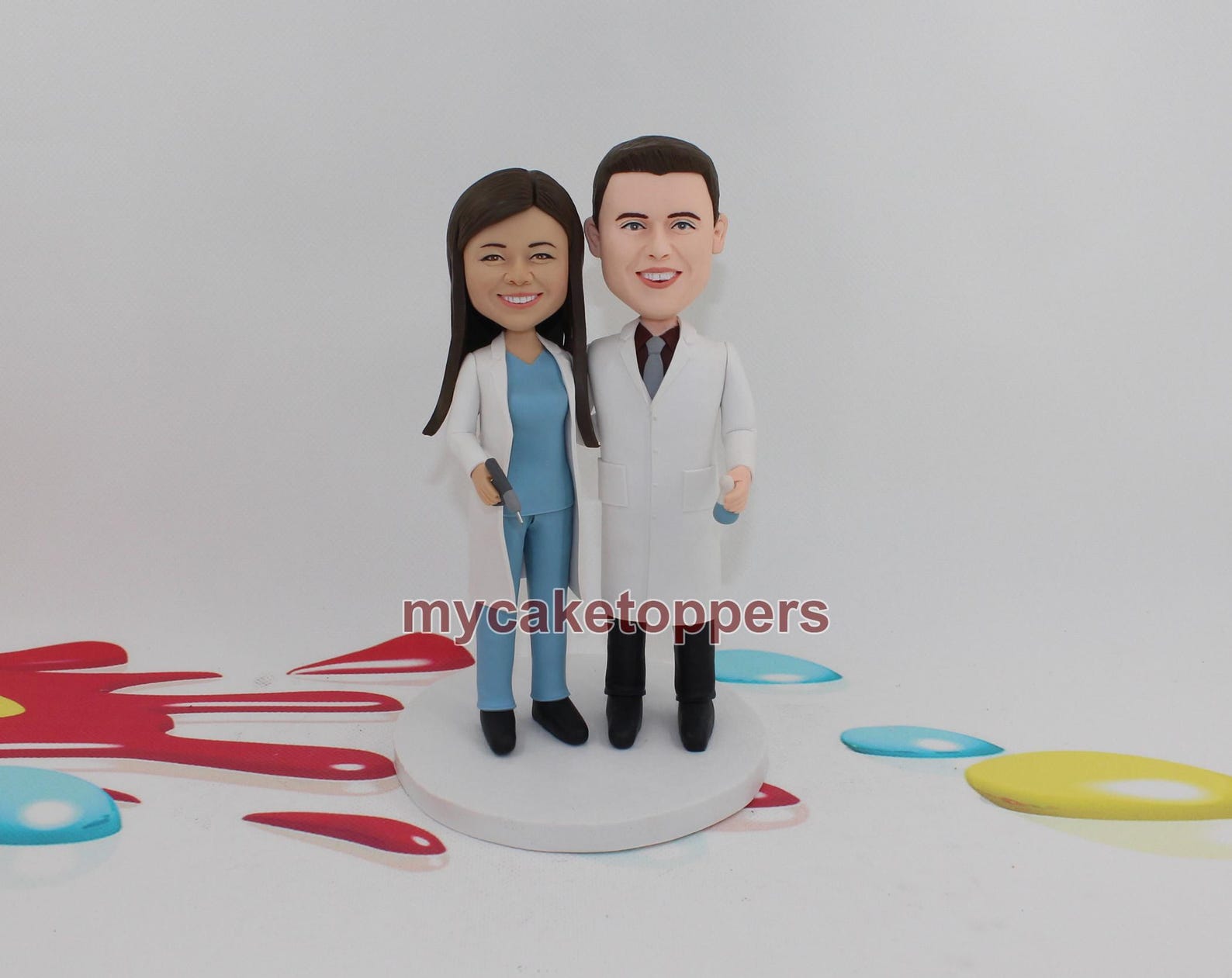 Custom Wedding Bobblehead Cake Topper, Indian Sari, Personalized Gift ...