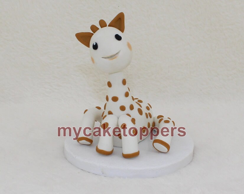 Giraffe Birthday Cake Topper Cute Cake Topper for Wedding Custom ...