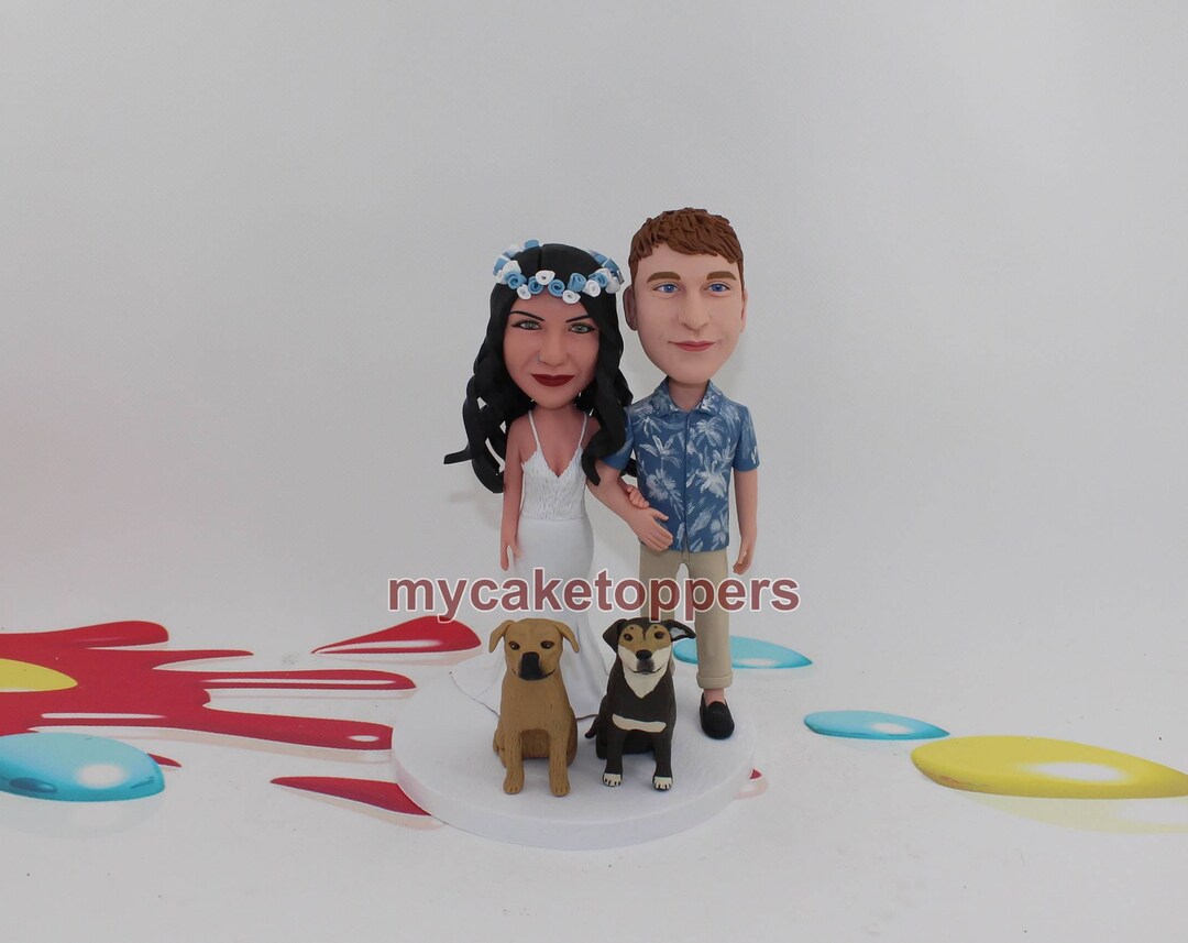 Custom Wedding Cake Topper: Personalized Bobblehead Figurine - Etsy