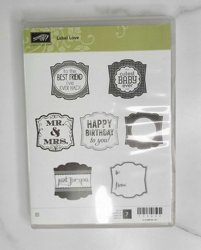 VTG Stampin Up! Label Designing Stamp Sets - 3 Sets Sold Individually ...