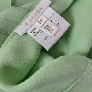 Designer VTG Escada Margaretha Ley Apple Green Silk Skirt - Size 36 - Etsy