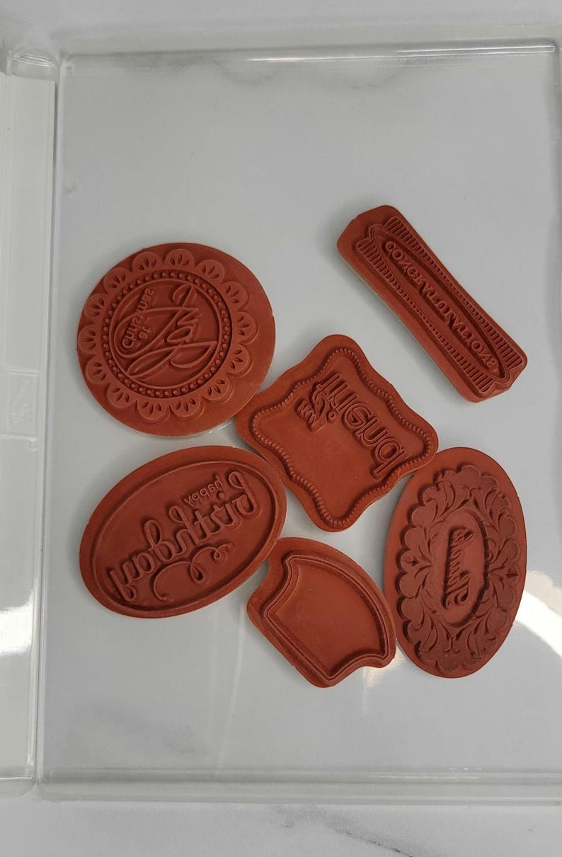 VTG Stampin Up! Label Designing Stamp Sets - 3 Sets Sold Individually ...