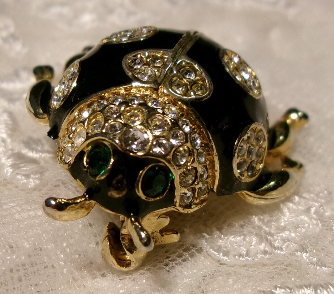 Vintage Beetle/lady Bug Pin/brooch - Etsy