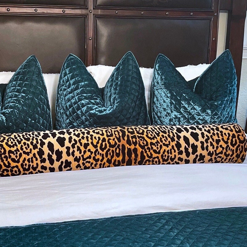 Leopard Bolster Pillow - Etsy
