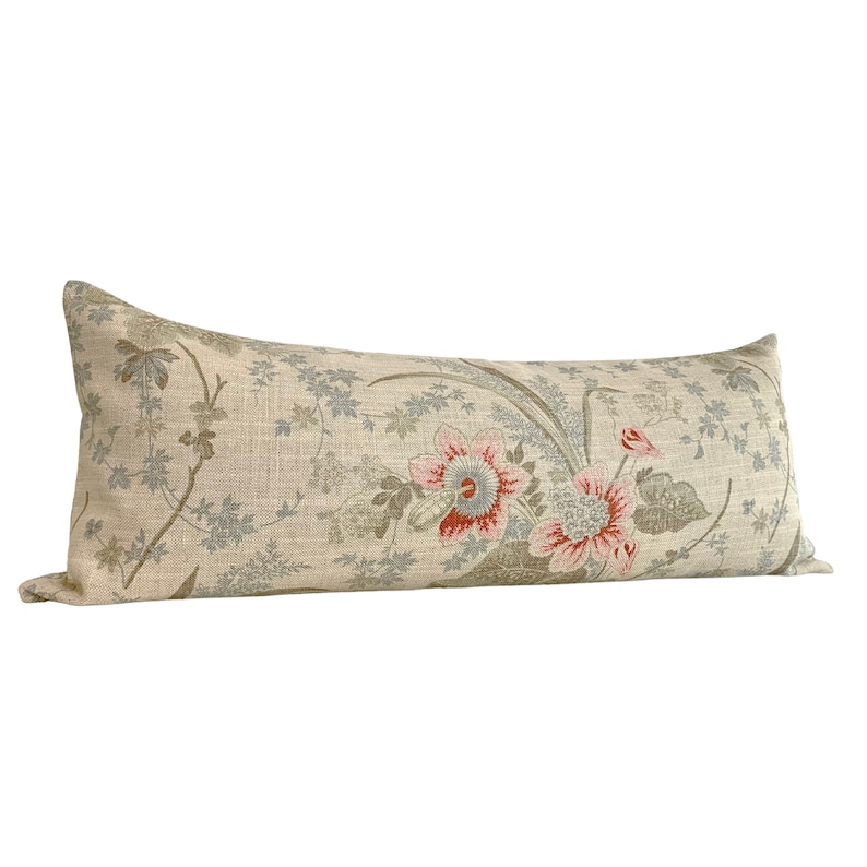 Ballard Designs Lumbar Pillow Cover - Laura Floral Parchment - Old ...