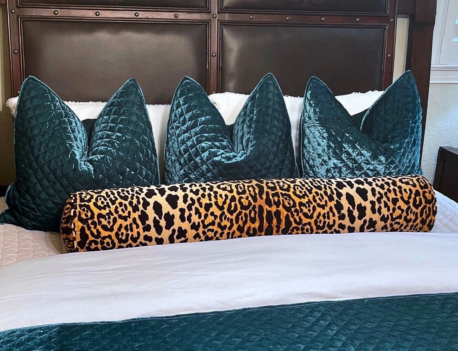 Ballard Designs Serengeti Bolster Pillow Cover Leopard - Etsy