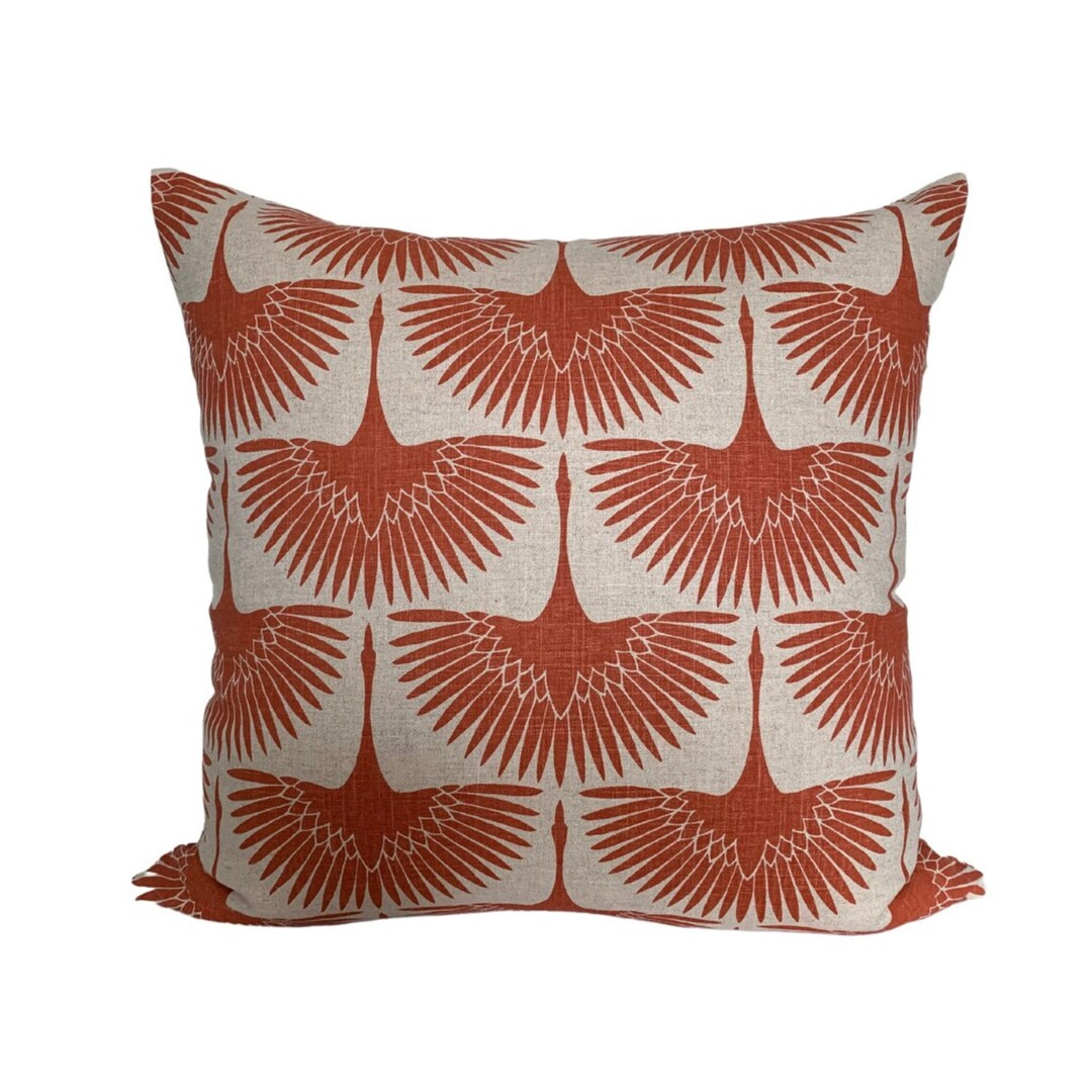 Genevieve Gorder Flock Circa Tigerlily Throw Pillow Cover - Burnt Orange Throw Pillow Cover ...