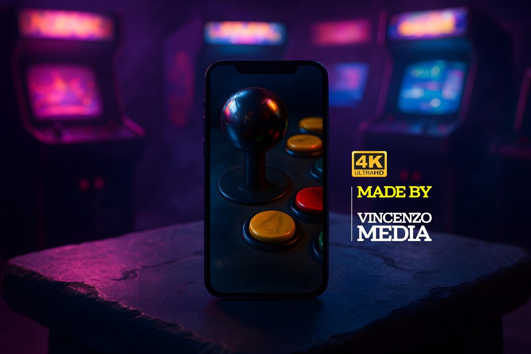 Close-up 3D Arcade Joystick Wallpaper, Hyper-detailed Retro Gaming ...