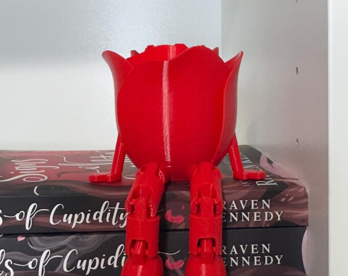 3D Printed Articulated Rose - Adorable Sitting Flower - Etsy