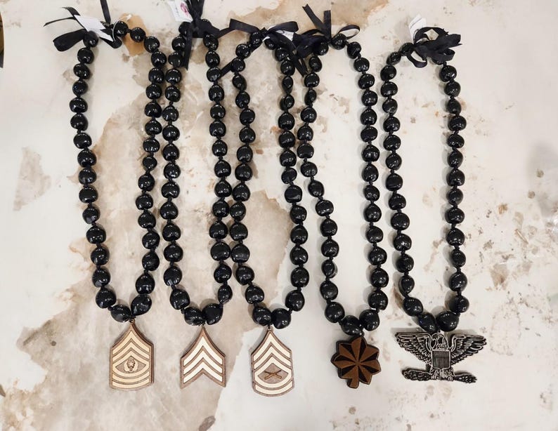 Military Rank Lei, Wooden Army, Navy, Air Force, Marine Graduation Gift ...