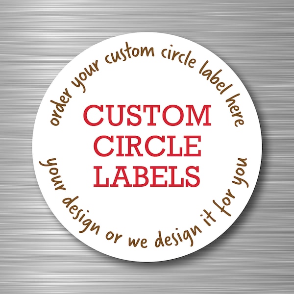 Custom Layout Design Circle Label - Etsy