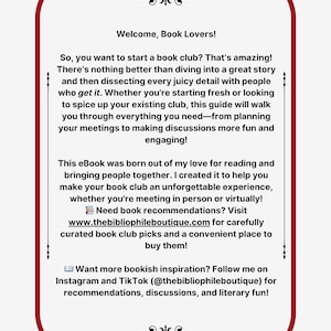 The Ultimate Book Club Guide - Etsy
