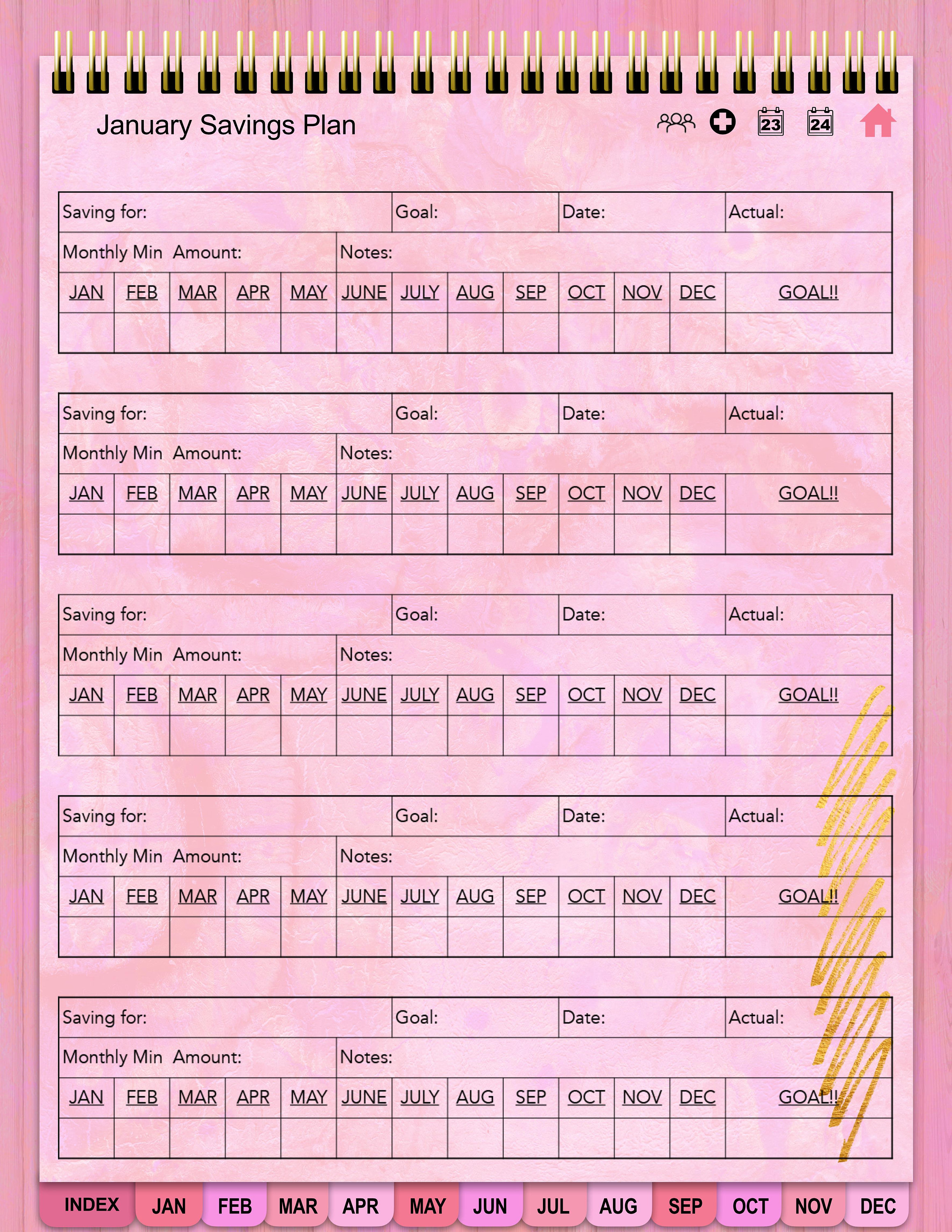 Digital Planner: Full Page 2023 & 2024 Calendar With Over - Etsy
